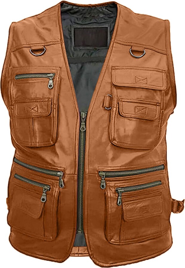 William Jacket Men's 10 Pockets Work Utility Vest Military Waistcoat ...