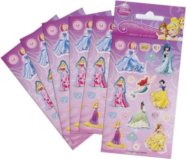 Disney Princess Characters Party Sticker Sheet (Pack of 6) - ShopStyle ...