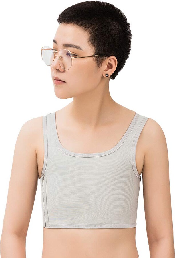 BaronHong Mesh Breathable Clasps Chest Binder for Tomboy Trans Lesbian ...
