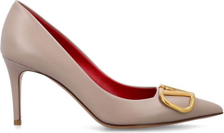 Valentino Garavani V-Logo pumps - ShopStyle