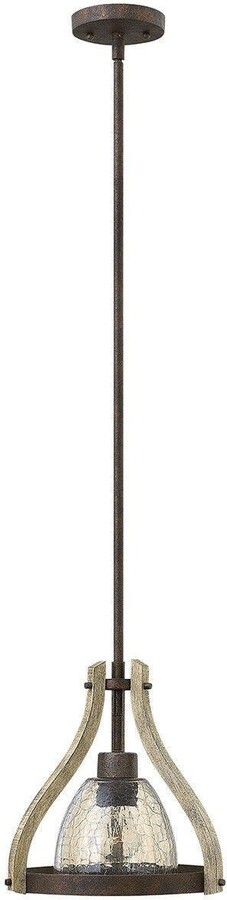 Loops 1 Bulb Ceiling Pendant Light Fitting Iron Rust LED E27 60W Bulb ...