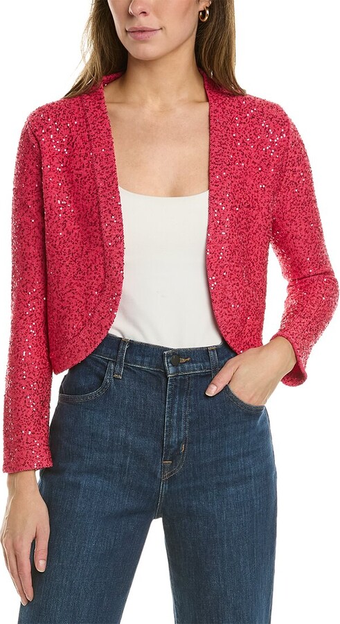 Oscar de la Renta Sequin Bolero Cardigan - ShopStyle