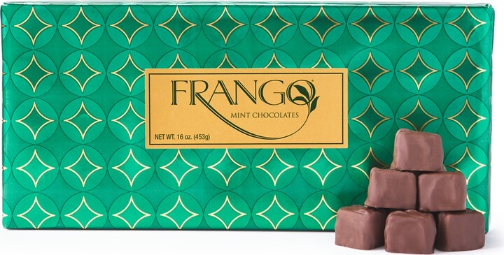 Frango Chocolates Holiday 1 Lb Wrapped Milk Mint Chocolates Gift Box ...