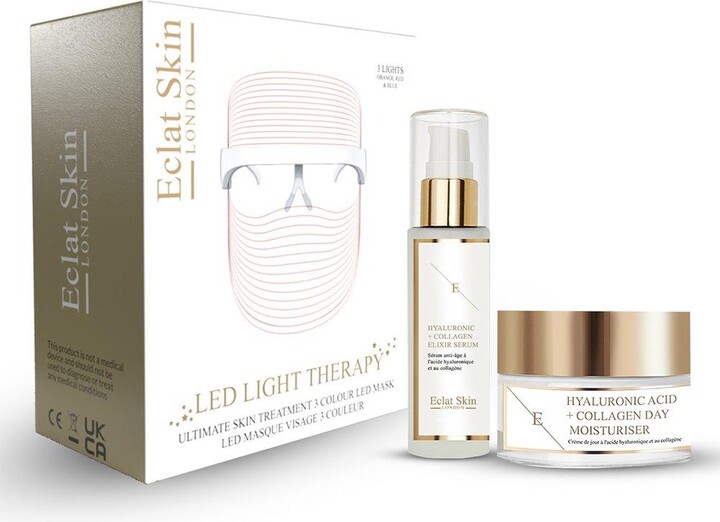 Eclat Skin London Wireless 3 Led Mask + Hyaluronic Acid Serum 60ml ...
