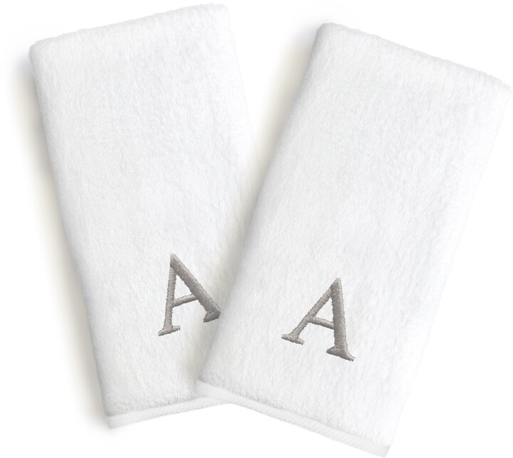 Authentic Hotel and Spa 2-piece White Turkish Cotton Hand Towels with ...