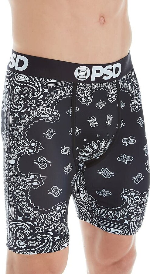 PSD Underwear Men's Stretch Wide Band Boxer Brief Underwear - Bandana ...