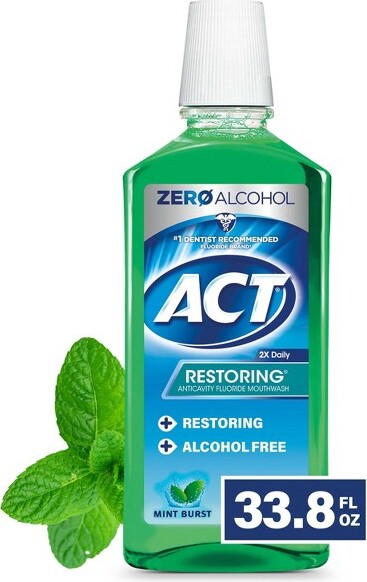 ACT Restoring Mouthwash - Mint Burst - 33.8 fl oz - ShopStyle Sun Care