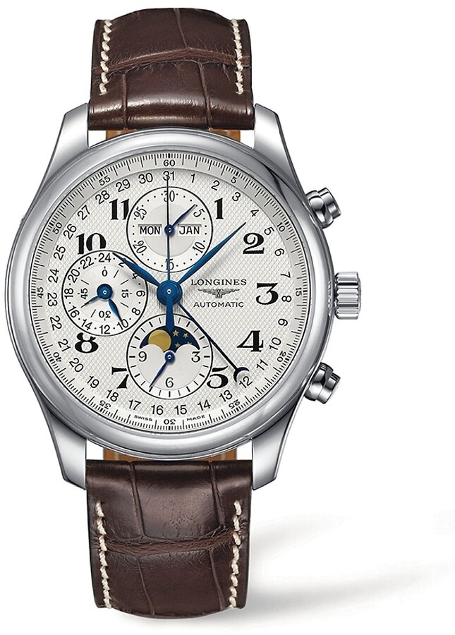Longines Men's Master Collection 36MM Stainless Steel Chronograph ...