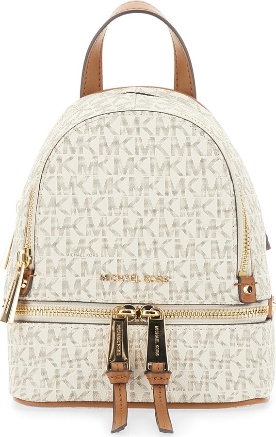MICHAEL Michael Kors Mini Rhea Zipper Logoed Backpack - ShopStyle