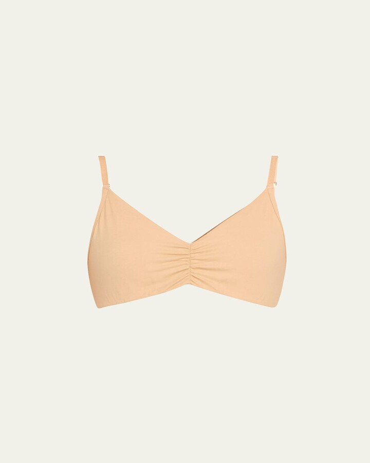 Commando Shirred Cotton Bralette - ShopStyle Bras