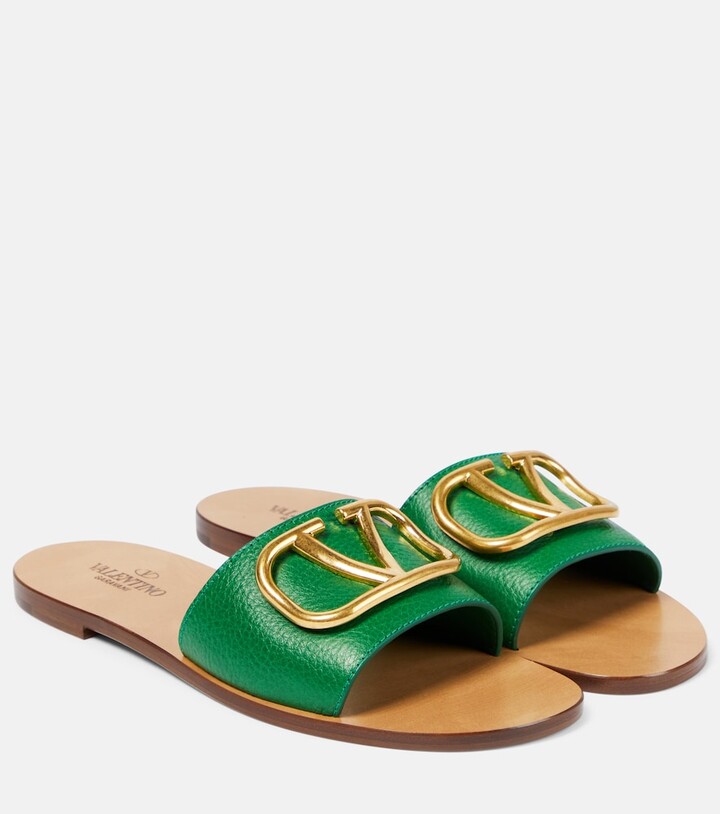 Valentino Garavani VLogo leather sandals - ShopStyle