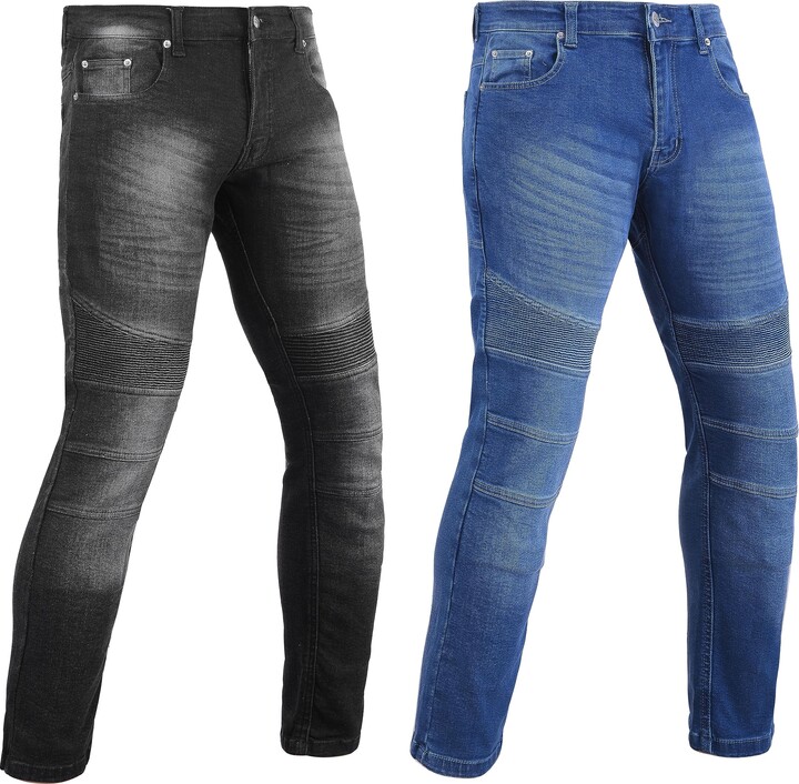 ADS SPORTS Men's Slim Fit Motorbike Kevlar Jeans CE Armour Protected ...