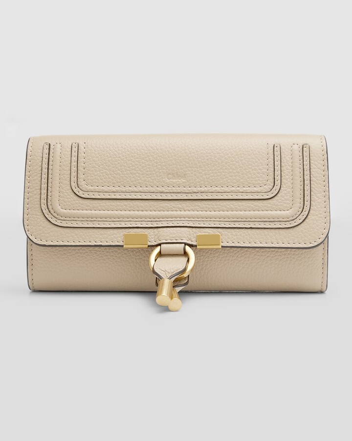 Chloé Marcie Flap Leather Long Wallet - ShopStyle