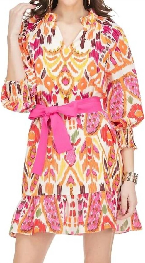 Jade Aztec Heat Peasant Dress - ShopStyle