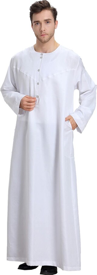 MODSGUE Islamic Clothing Men's Ethnic Robe Middle East Robes Ramadan ...