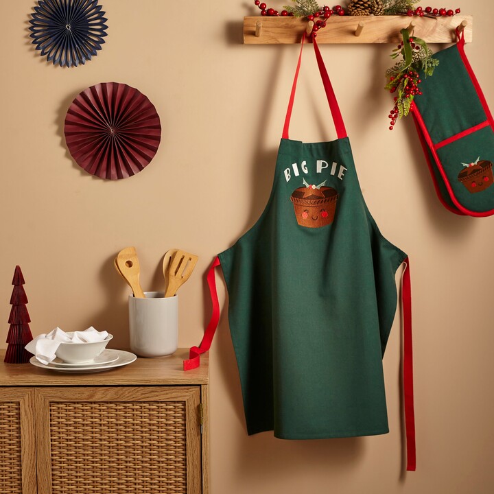 Dunelm 'big Pie' Mince Pie Apron Bottle Green - ShopStyle