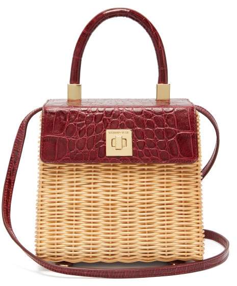 Sparrows Weave - The Classic Wicker And Leather Top-handle Bag - Womens ...