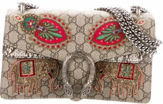Gucci GG Supreme Elephant Small Dionysus Bag - ShopStyle