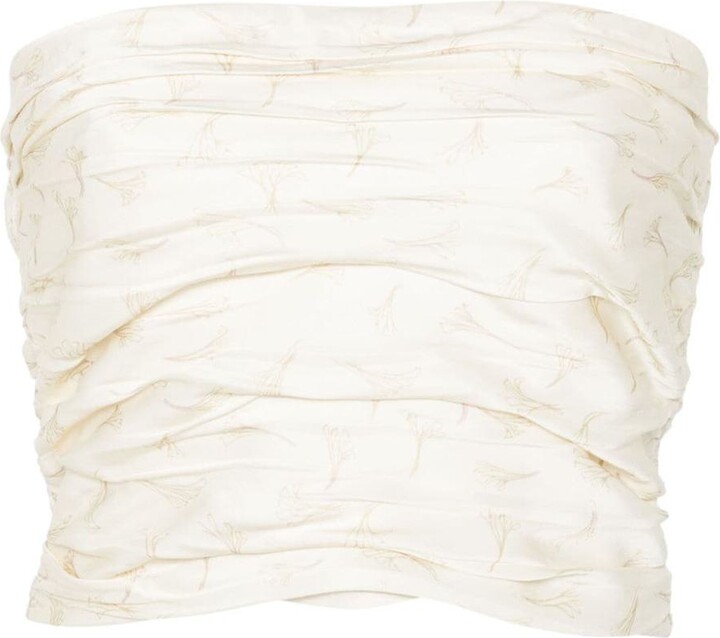 Rotate by Birger Christensen Satin Crop Scarf Top - ShopStyle