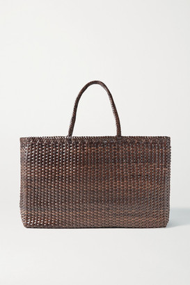 DRAGON DIFFUSION Max Large Woven Leather Tote - Dark brown - ShopStyle