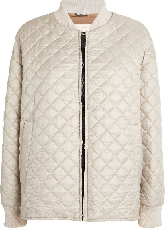 Max Mara Quilted Cube Bomber Jacket - ShopStyle