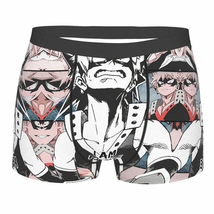 Voroy My Hero School Men'S Soft Cotton Stretch Boxer Briefs No Ride-Up ...