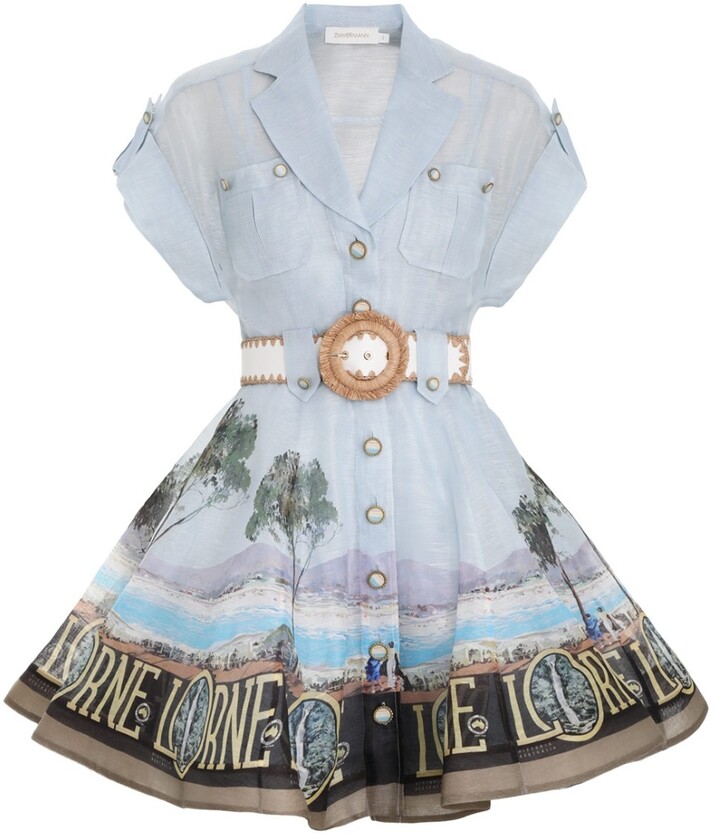 Zimmermann Postcard Shirt Mini Dress - ShopStyle