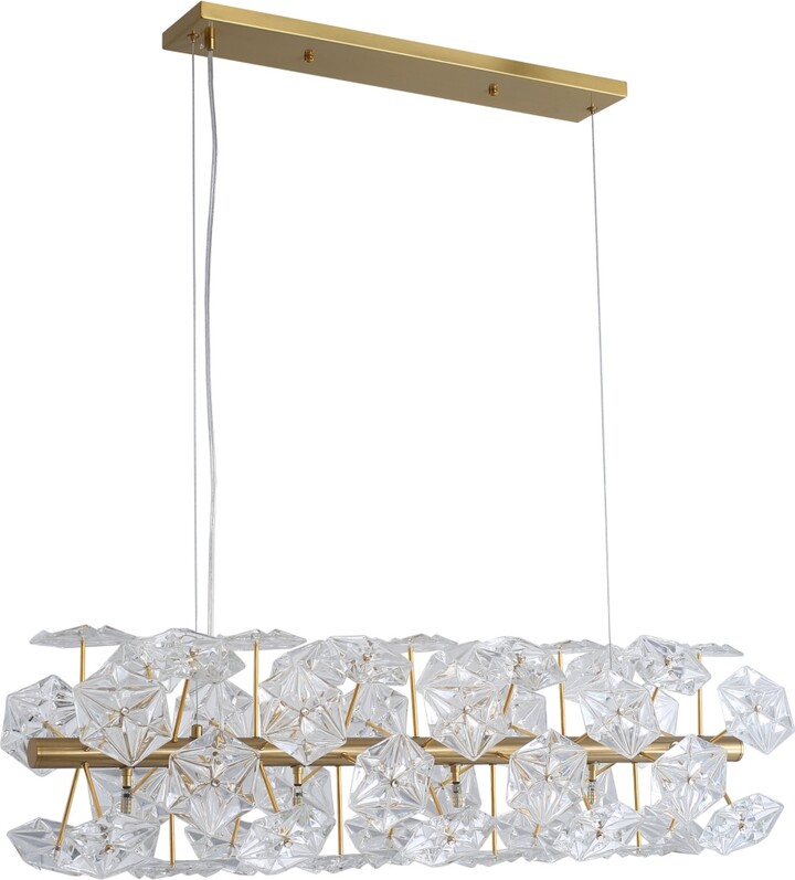 Simplie Fun Modern American Cylindrical Crystal Chandelier-18 Bulbs ...