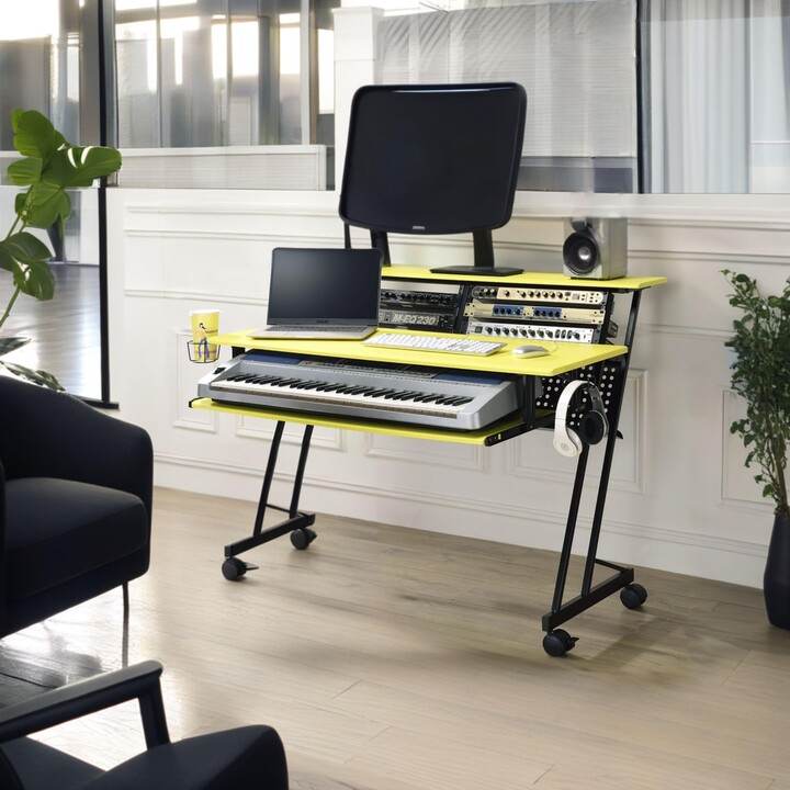 NicBex Home Office Desks Versatile Design Music Recording Studio Desk ...