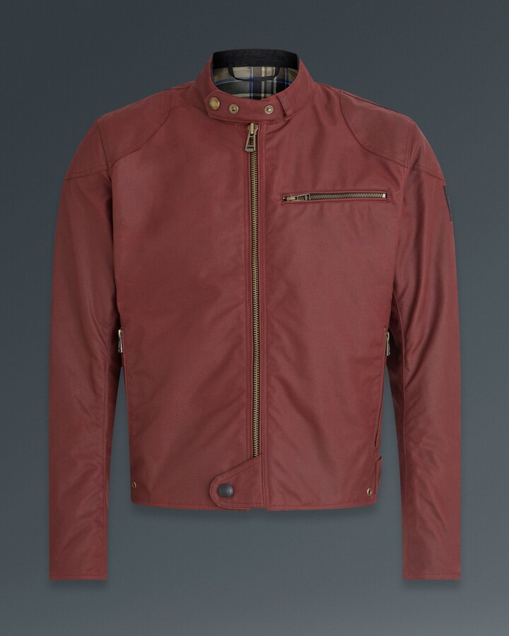 Belstaff Waxed Cotton Ariel Motorcycle Jacket In Racing Red - ShopStyle