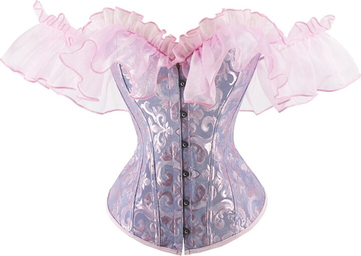 Mecnias Women Solid Lace-Up Basque Bustier - ShopStyle Shapewear