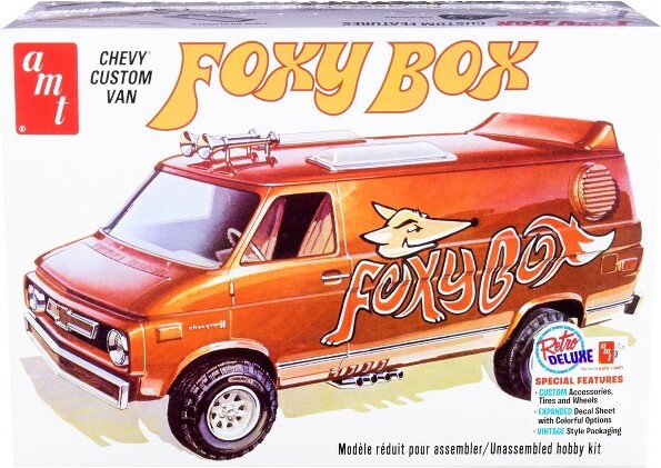 Skill 2 Model Kit Chevrolet Custom Van "Foxy Box" 1/25 Scale Model by ...