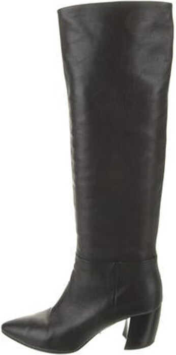 Prada Leather Riding Boots - ShopStyle