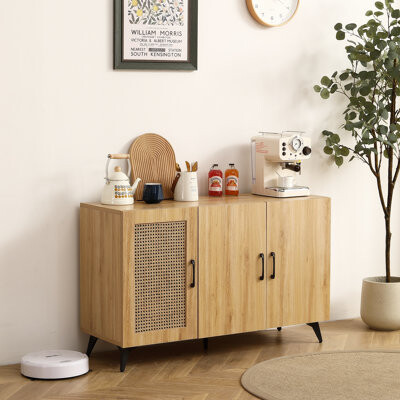 Bayou Breeze Katheryn Rattan Cabinet Rattan Sideboard Rattan Console ...