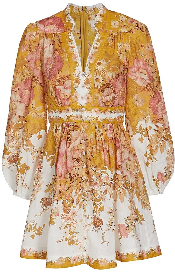 Zimmermann Pattie Linen Minidress - ShopStyle