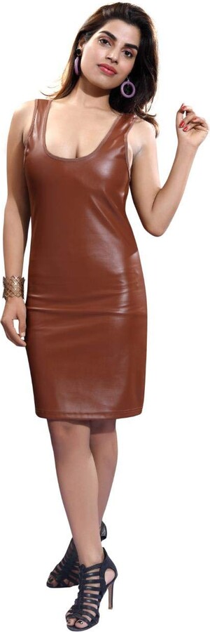 DivasWorld Sexy Ladies PVC Micro Mini Dress Faux Leather Bodycon Party ...