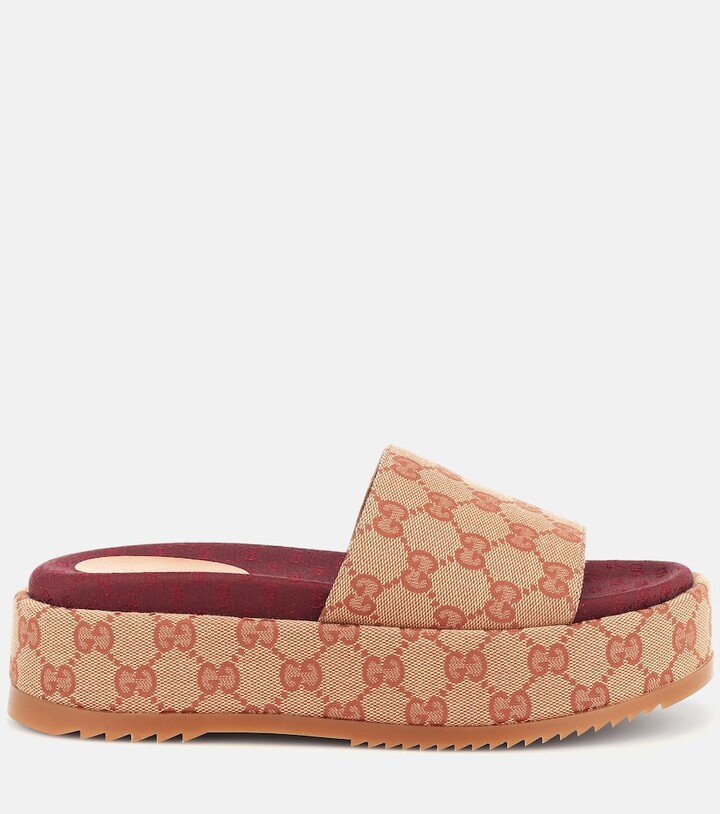 Gucci Original GG canvas slides - ShopStyle Sandals