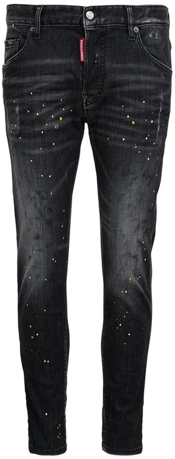 DSQUARED2 Denim Jeans With Color Splash Detail - ShopStyle