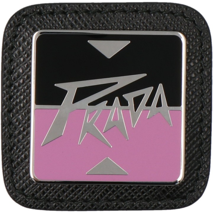 Prada Logo Embossed Square Brooch - ShopStyle Pins