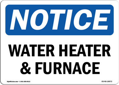 SignMission Water Heater & Furnace Sign - ShopStyle Home Office
