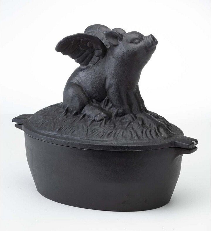 Plow & Hearth Cast Iron Flying Pig Wood Stove Steamer - ShopStyle ...