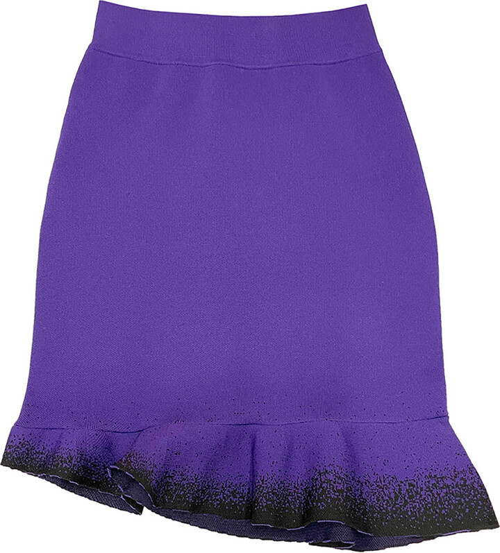 Arto. Women's Pink / Purple Dancing Night Asymmetrical Mini Skirt ...