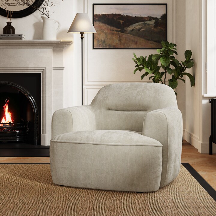 Dunelm Brylee Oversized Squish Occasional Chair Grey - ShopStyle ...