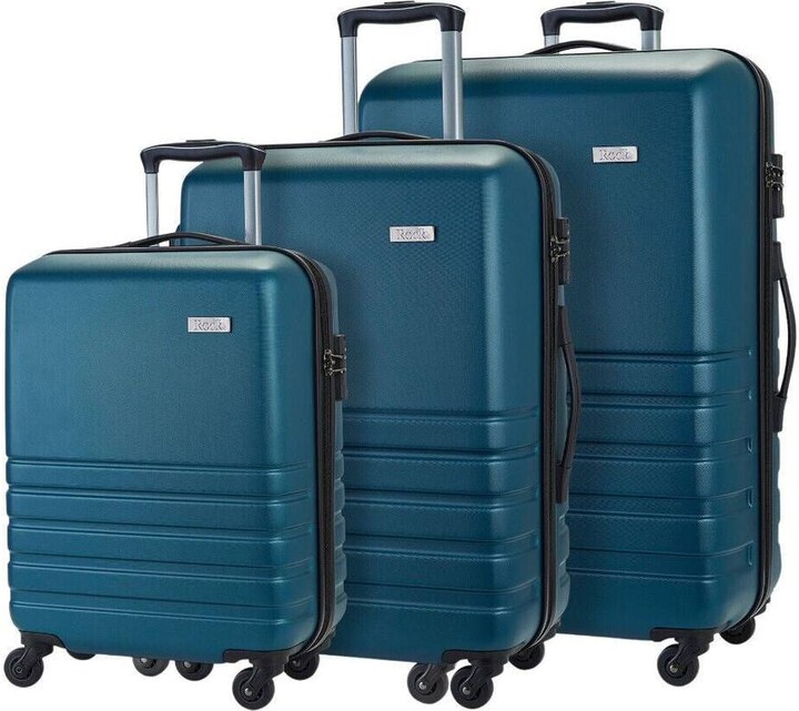 Infinity Leather Hard Shell Suitcase Cabin Luggage - Green - ShopStyle