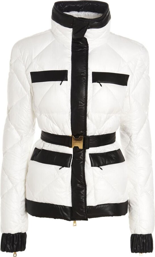 Balmain Logo button quilted puffer jacket - ShopStyle