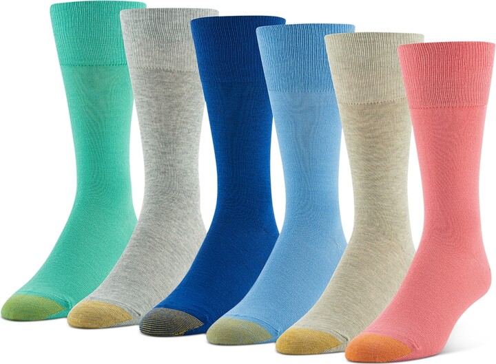 Gold Toe Men's Cambridge 6-Pk. Solid Crew Socks - ShopStyle