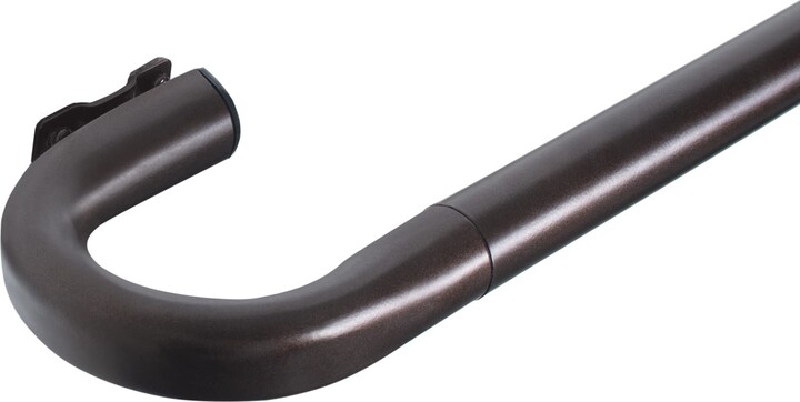 Deco Window Extendable Adjustable Curved Wrap Around Curtain Rod Room ...