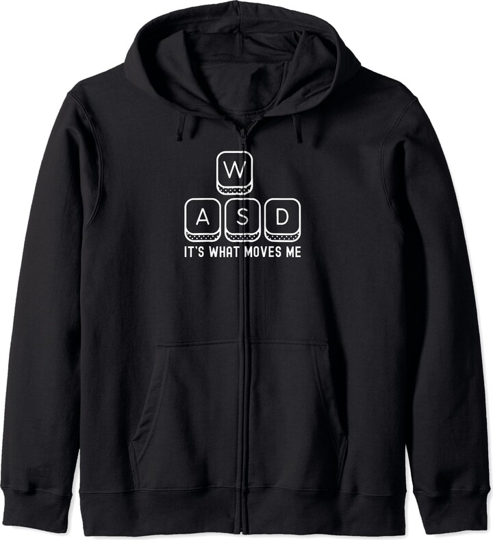 WASD Funny PC Gamer keyboard - It's What Moves Me Gaming Zip Hoodie ...