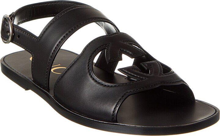 Gucci Interlocking G Leather Sandal - ShopStyle