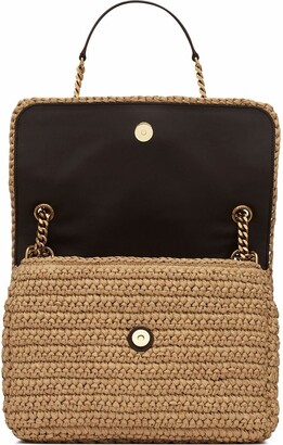 Saint Laurent medium Niki raffia shoulder bag - ShopStyle